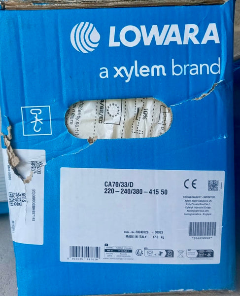 Lowara CA70/33/D 415v Horizontal End Suction Pump 10449000 0.75kW #434 – The Pump Dealer