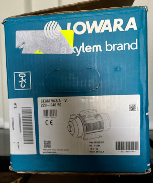 Lowara CEAM70/3/A 240V 107330000XAA End Suction Pump #2952 – The Pump Dealer
