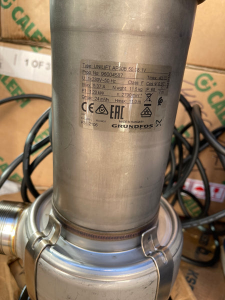 Grundfos AP50B.50.08.1V 96004587 230v DIRTY WATER AND SEWAGE W/O FLOAT ...