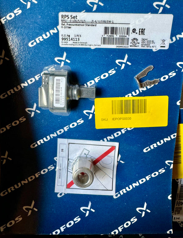 Grundfos Pressure Sensor RPS/---0-10b/5/ Q/S------/E-4/-S/03B/SW-1 995 ...