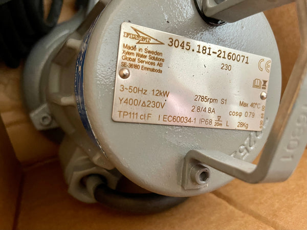 Flygt DP 3045.181 230 MT 1.2kw 400v submersible waste water pump #3517 ...