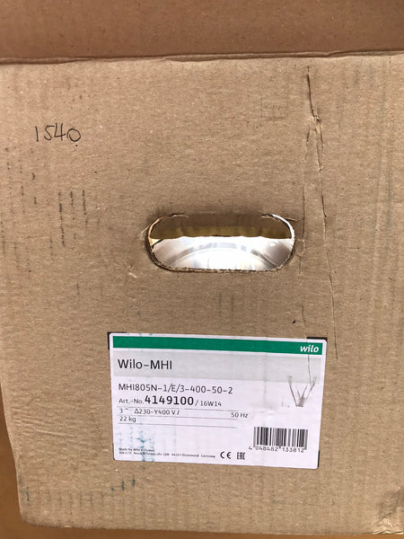 Wilo Pump MHI 805 horizontal multistage 4149100 400v #1540 VAT – The ...