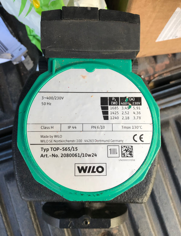 Wilo TOP-S 65/15 3ph 400v/240v circulator pump DN65 2080061 #1793 - The ...